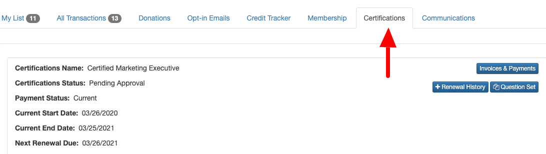 Certification Renewal — SMEI